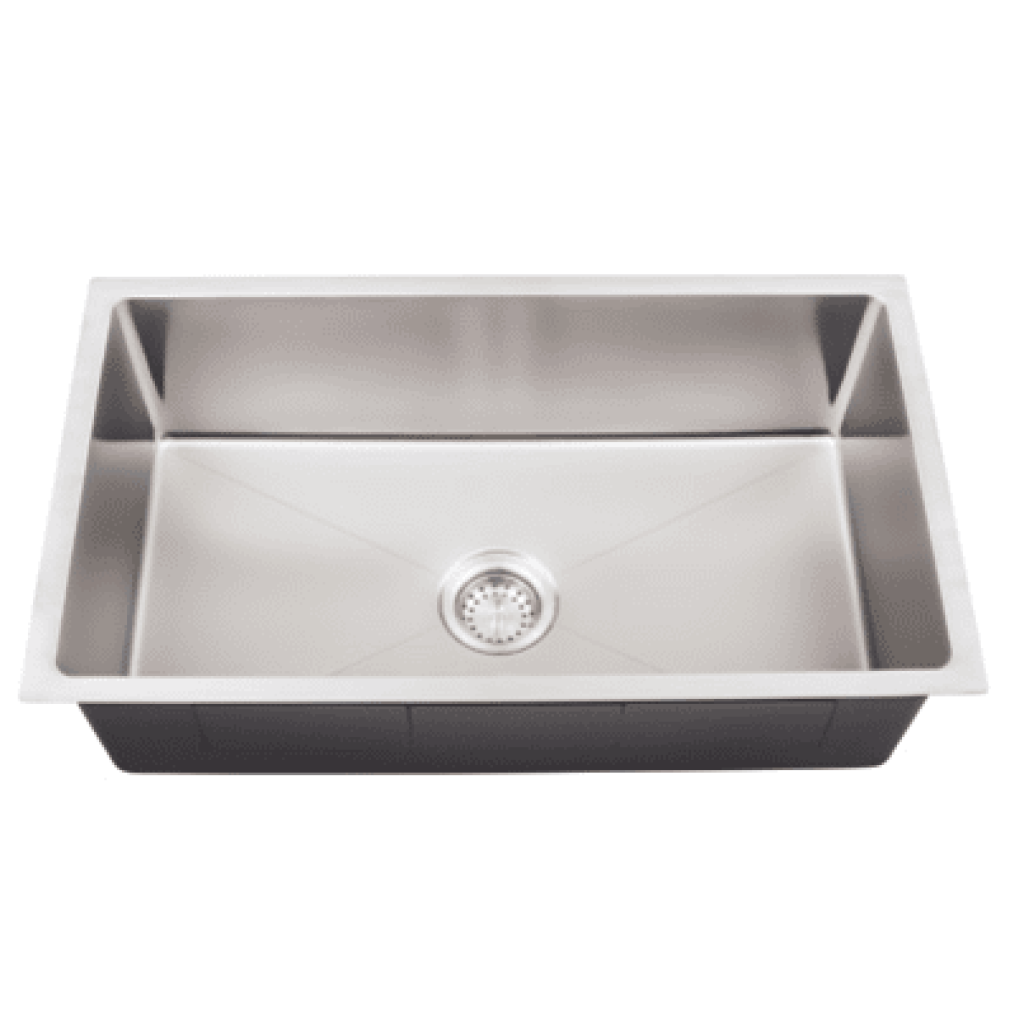 Kitchen Stainless Single Bowl 18g Square - Accent Countertops