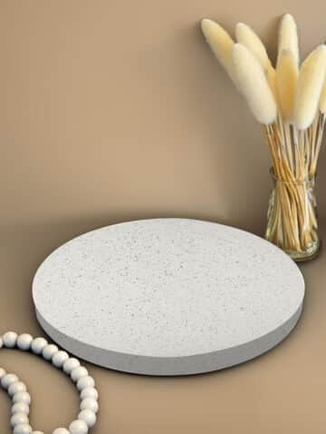 Iced White Quartz Made Lazy Susans - Accent Countertops